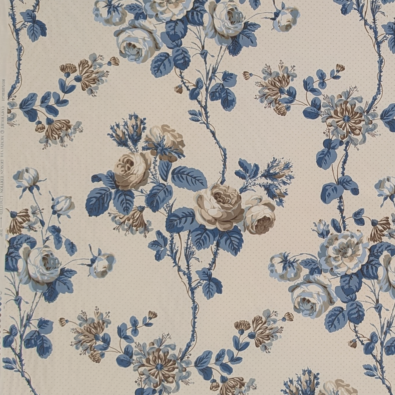 Warner House ‘Roxbourgh’ Blue – Absolutely Fabrics